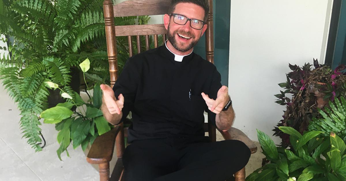 Father Kyle Bell Evangelizes in a Unique Way | Gulf Coast Catholic