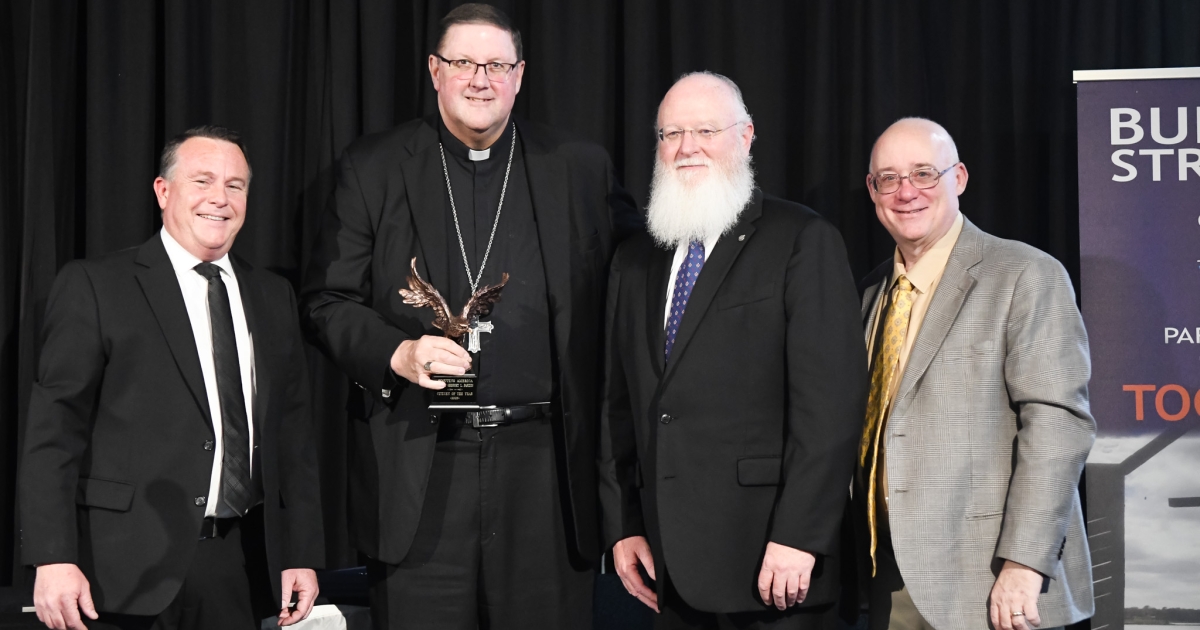 Bishop Gregory Parkes Receives Soaring Eagle Award | Gulf Coast Catholic